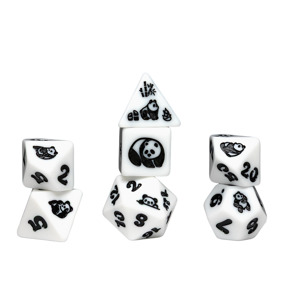 Animals Series - Moon Panda Polyhedral Dice Set – Sirius Dice