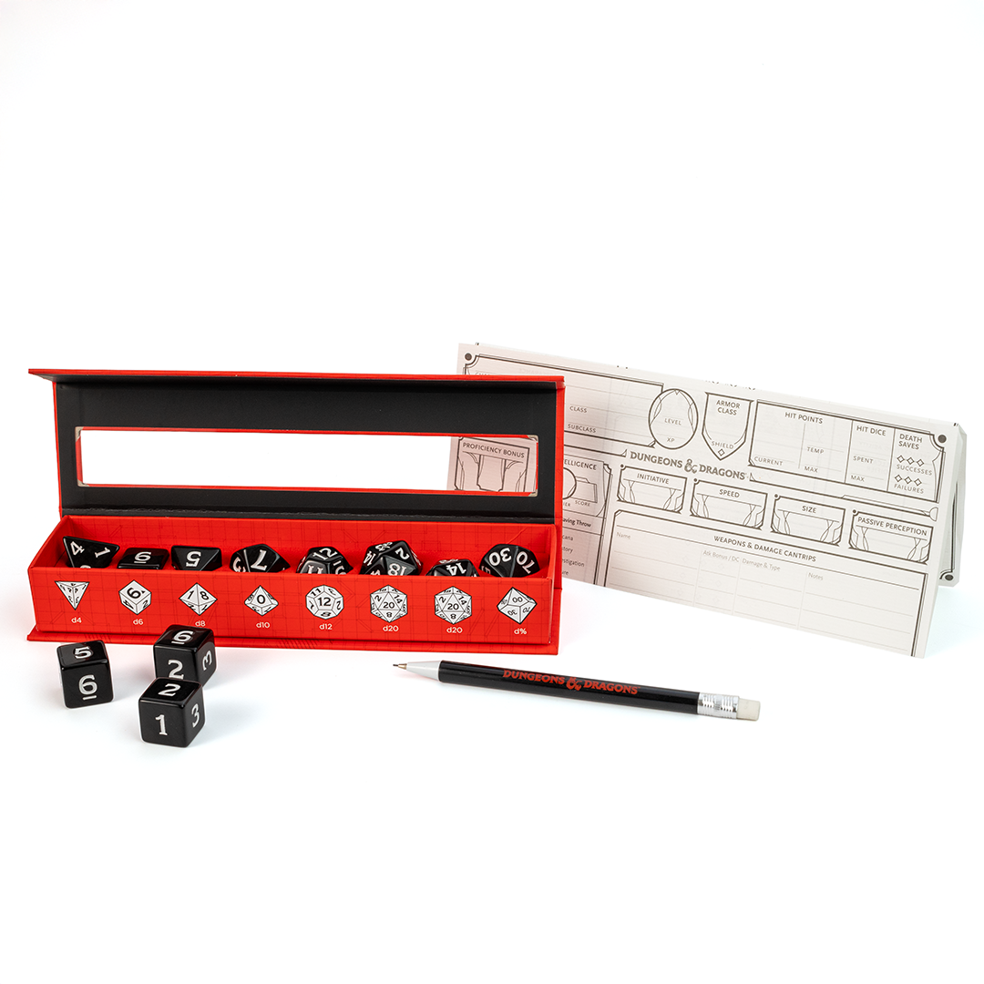 Dungeons & Dragons New Adventurer Dice Set - BLACK DICE | Sirius Dice