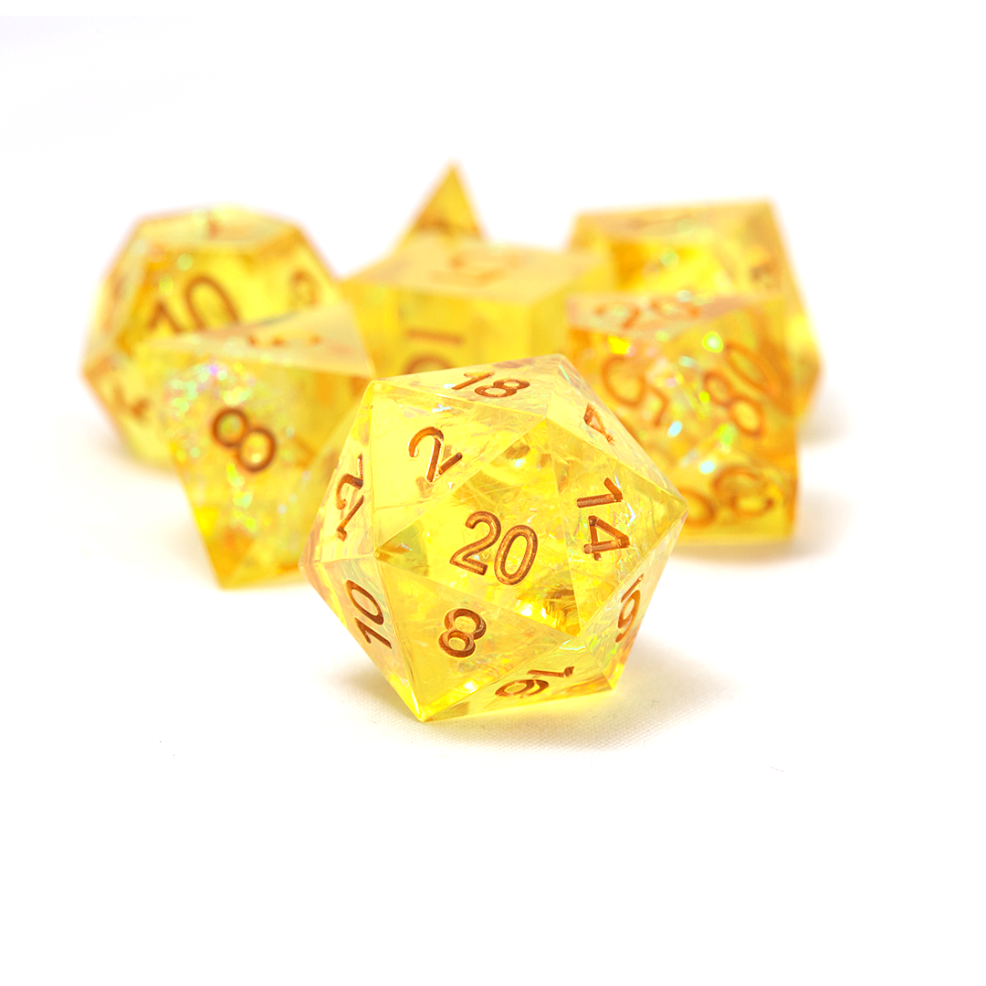 Sharp Yellow Fairy Dice Set | Sirius Dice