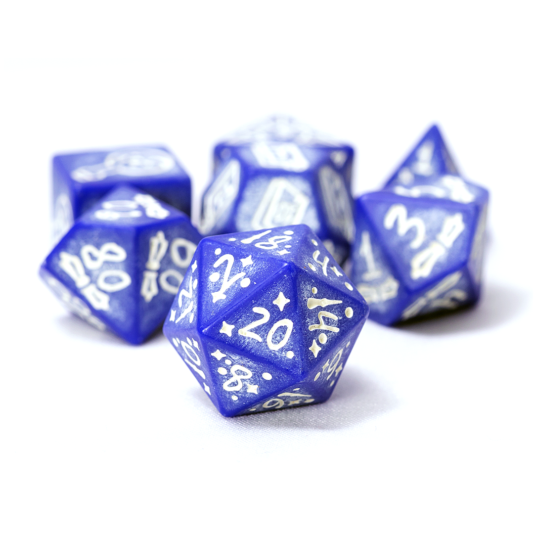 Illusory Stone Purple Agate 7-Piece Polyhedral RPG Dice Set | Sirius D ...